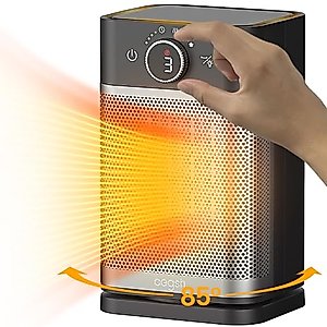Cegsin Space Heater, 85°Oscillating Portable Electric Heaters for Indoor Use, 1400W PTC Fast Safety Heat, Digital Display, 8H Timer, Fan Mode, Dust Filter, Small Desk Heater for Bedroom Office Home
