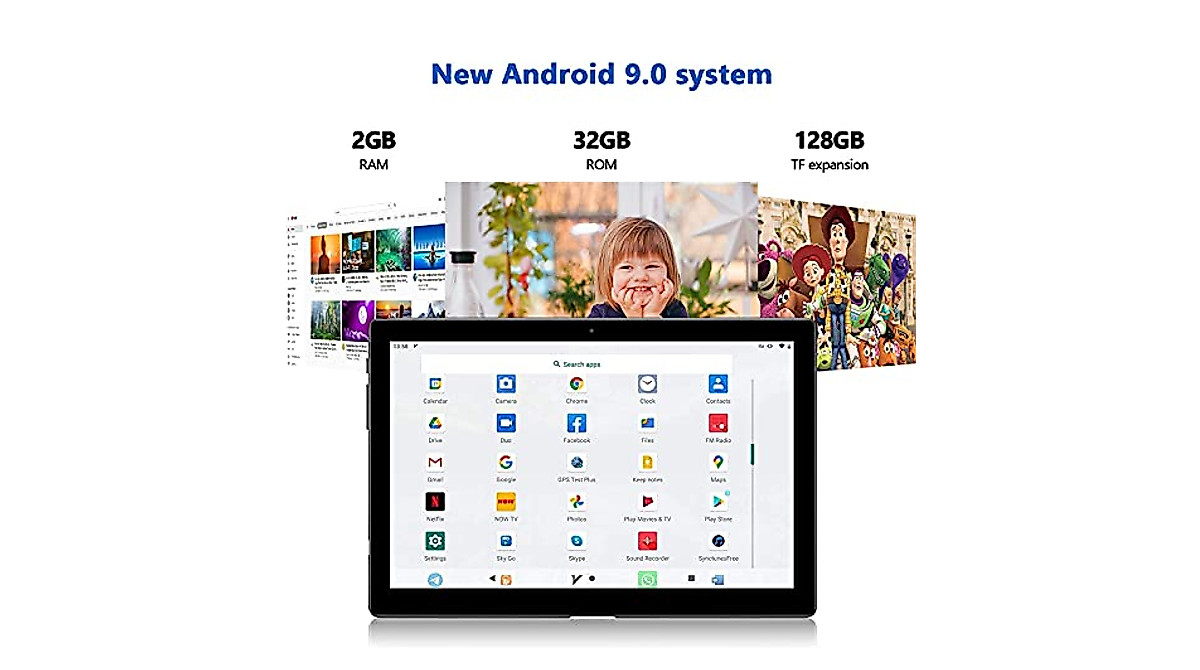 Justethan 10-Inch Android Tablet | Octa-Core & 32GB Storage