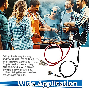 ETERMETA Grill Igniter, Spirit Ignitor Replacement, Push Button Control Switch Ignition with Sparkers for Gas Grill