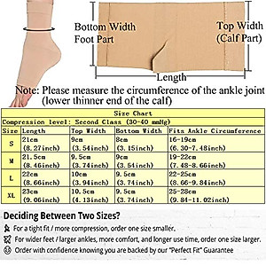 SPOTBRACE Medical Compression Breathable Ankle Brace,Pain Relief Ankle Sleeve Elastic Thin Ankle Support for Unisex Ankle Swelling, Achilles Tendonitis, Plantar Fasciitis and Sprained - Nude,1 Pair M