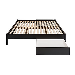 Prepac King Select 4-Post Platform Bed with 2 Drawers, Black
