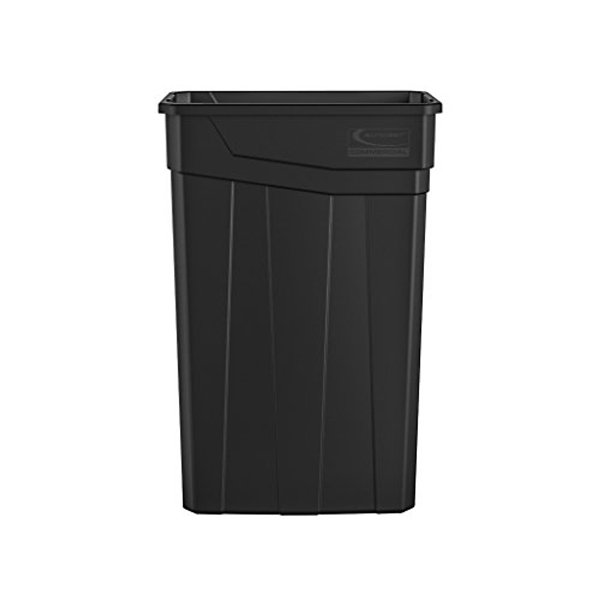 Suncast Commercial 23-Gallon Narrow Trash Can without Handles - Durable Garbage Can, Black