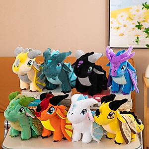 Soft Wings Dragon Plush Toy Cute Fire Dragon Stuffed Animals Pterosaur Plush Flying Dragon Pillow Plushies Gifts for Fans Kids Boys Girls,30cm(Silkwing)