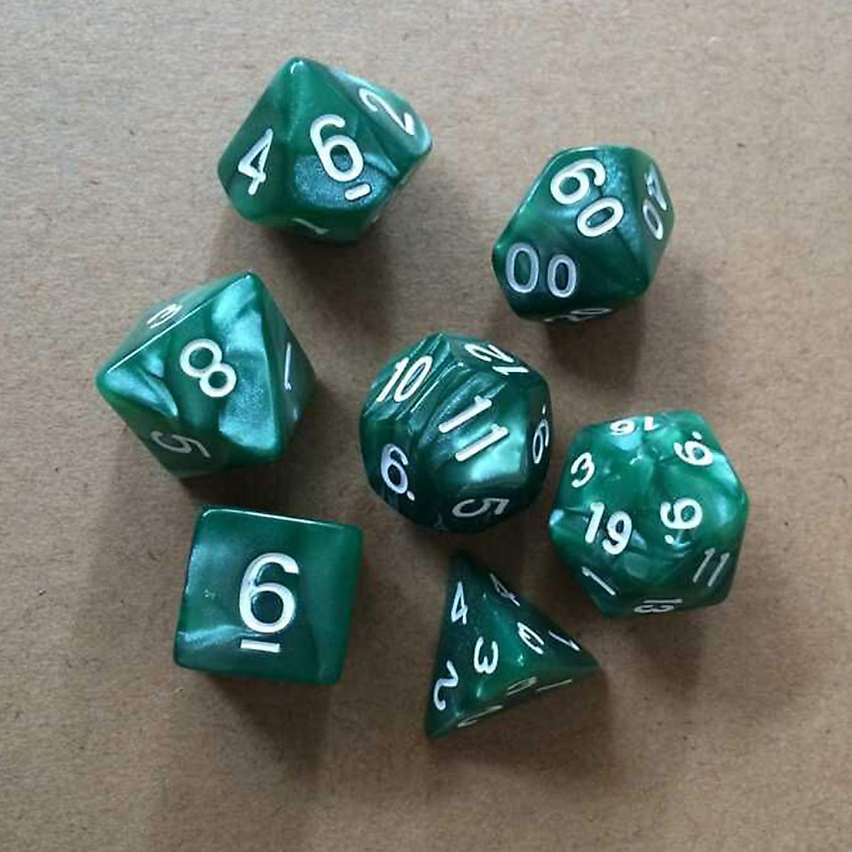 7Pcs Multicolor Polyhedral Numbers Dice for Party Table Board Game