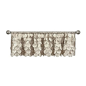 Lush Decor Gigi Window Curtain Valance, 14" Long x 70" Wide, Wheat