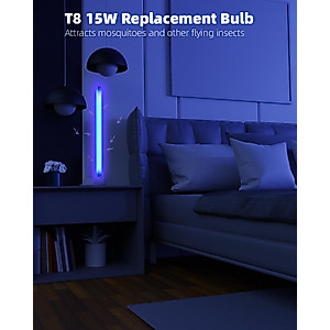 coospider-repta 4 Pack 18 Inch Bug Zapper Replacement Light Bulb 15W for 30W Indoor Bug Zapper, F15T8 BL Black Light Bulbs for Indoor Outdoor Mosquito & Flying Insect Zapper Lamp