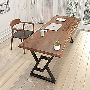 YOUYUCAI 55-inch Solid Wood Computer Desk Desktop Home Simple Modern Long Desk Double Desk Writing Desk Workbench,a01