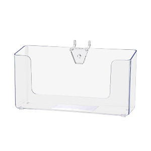 Marketing Holders 2 Pack Pegboard Postcard Holder for 5 Inch Wide Printed Advertisement Materials Space Saving Clear Acrylic Display Rack in Retail Stores and Offices No Assembly Required