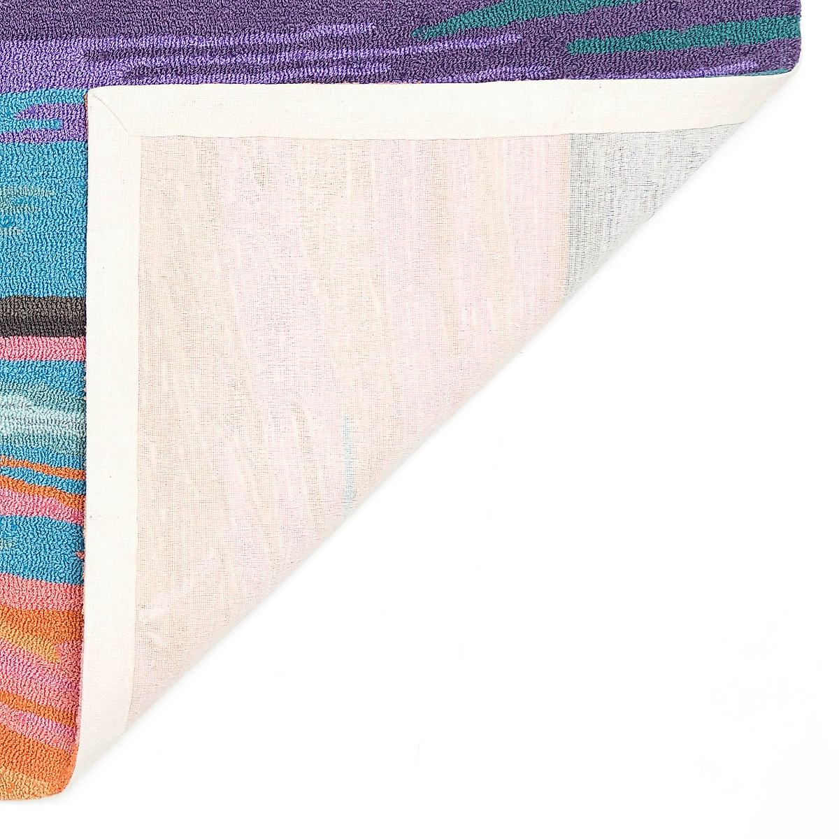 Liora Manne Frontporch Indoor Outdoor Rug - Novelty Design, Hand Hooked, Weather Resistant, UV Stabilized, Foyers, Porches, Patios & Decks, Flock Sky, 2' x 3'