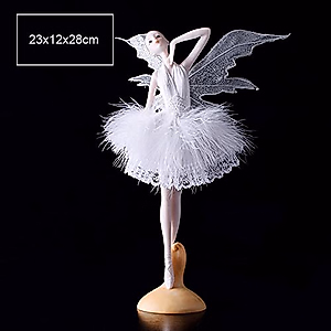 LKHH Decorative Ornaments Ballet Angel Dancing Girl Character Home Decoration Ornaments Fairy Garden Miniatures Crafts Resin Figurines Wedding Gifts