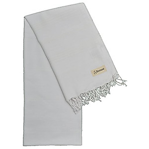 Bersuse 100% Cotton Anatolia Turkish Towel - 37x70 Inches, White