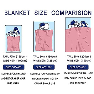 Feinstein Cartoon Blankets Super Soft Throw Blanket Air Conditioner Blanket Warm Cozy Flannel Blanket for Couch Bed Sofa Car 50x40'',Black 3