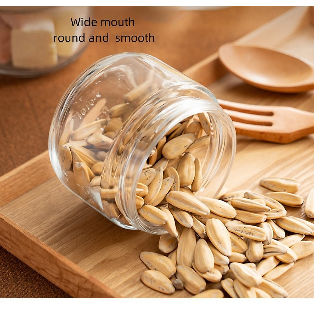 2 Pack 10 OZ Glass Food Jars with Screw Lids,Overnight Oats Container,Airtight Small Food Storage Container Leakproof Glass Container for Food Portion,Dipping Sauce,Snack(clear Finnish Red)