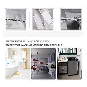 FLR Washing Machine Covers Waterproof Lightweight Solid Top Load Washer Dryer Cover Silver Durable Portable Washing Machine Protective for Large Width 21-23inches Indoor Outdoor Washing Machine