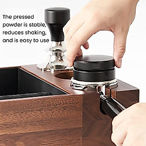 Wooden Coffee Filter Tamper, Holder Wooden Tamper Mat Stand, Portafilter Tamper Station Wooden Base