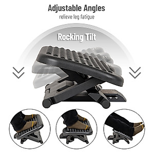 Mind Reader Rest Ergonomic Foot, Pressure Relief for Comfort, Back, and Body, 1-Pack, Black