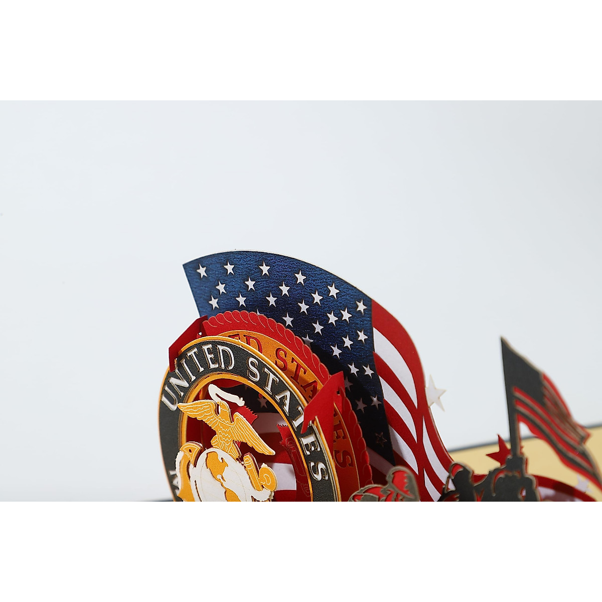 AIT PAPAER ART Pop Up Greeting Card with Envelope for Soldiers Retired Commemorative Card Patriotic Army Greeting Cards Thank You Card Soldier Retirement Card Independence Day Card, Graduation Card,