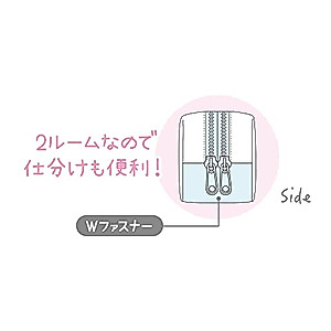 Tees Factory Sanrio SR-5540754CA W Zipper Slim Pen Pouch, Colorful, Alphabet