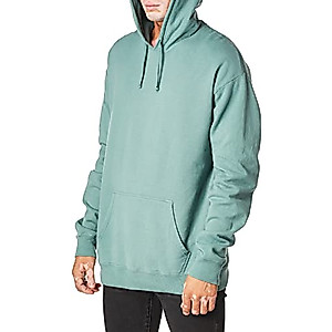 Hanes Men's Comfortwash Garment Dyed Hoodie Sweatshirt, Cypress Green, Medium