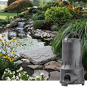 Little Giant PWM5200 115-Volt, 4080 GPH Submersible Wet Rotor Waterfall, Stream, Pond Pump with 20-Ft. Cord, Black, 517252