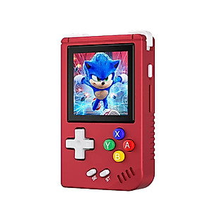 RG Nano Retro Handheld Game Console Keychain - Portable Game Mini Aluminum Alloy with 1.54 Inch IPS Screen - 64G TF Card Pre-Installed 5405 Games - Supports Clock Hi-fi Speaker Music Player Function