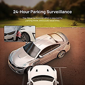 70mai True 4K Dash Cam A800S with Sony IMX415, Front and Rear, Built in GPS, Super Night Vision, 3'' IPS LCD, Parking Mode, ADAS, Loop Recording, iOS/Android App Control