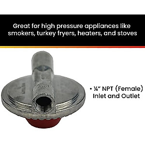 Hot Max 24215 High Pressure Replacement Propane Regulator, 15 PSI Fixed