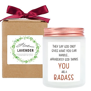 Get Well Soon Gifts for Women Men, After Surgery Gifts, Cancer Gifts, Feel Better Gifts, Humor Sympathy, Inspirational, Encouragement Candle Gifts for You Loved, Lavender Scented Soy Candle