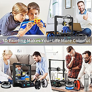 ANYCUBIC 3D Printer Filament PLA 1.75mm, FDM Printer Filament 1kg Spool (2.2 lbs), Dimensional Accuracy +/- 0.02 mm (1kg, Gray)