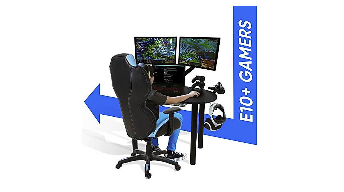 Atlantic Eclipse Gaming/Studying/Working Desk, Durable Carbon Fiber ...