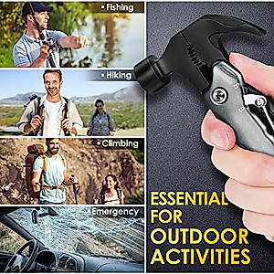 12 in 1 Christmas Stocking Stuffers Hammer Multi Tool and Magnetic Pickup Tool Men Gifts