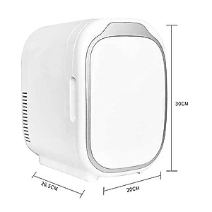 MagiDeal Mini Fridge Car Refrigerator 8L Cooler and Warmer Refrigerators Personal Refrigerator Skincare Fridge for Beverage Lunch Cosmetics Home Dorm