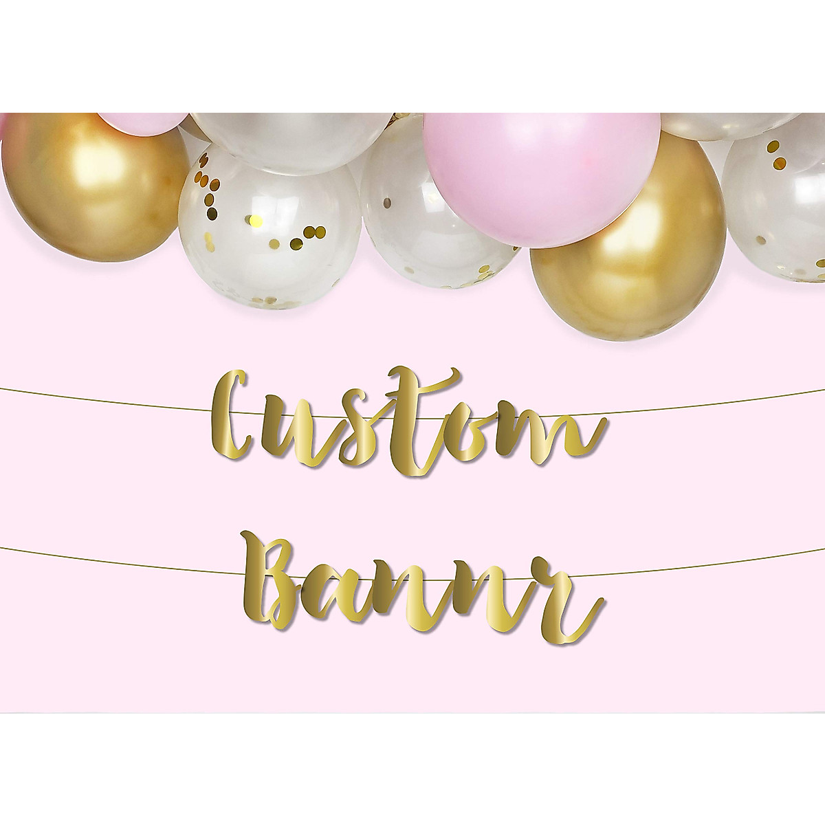 Make Your Own Banner in Gold - Say Anything Banner - Metallic Gold - BIrthday Party, Baby Shower, Bridal Shower, Graduation Party