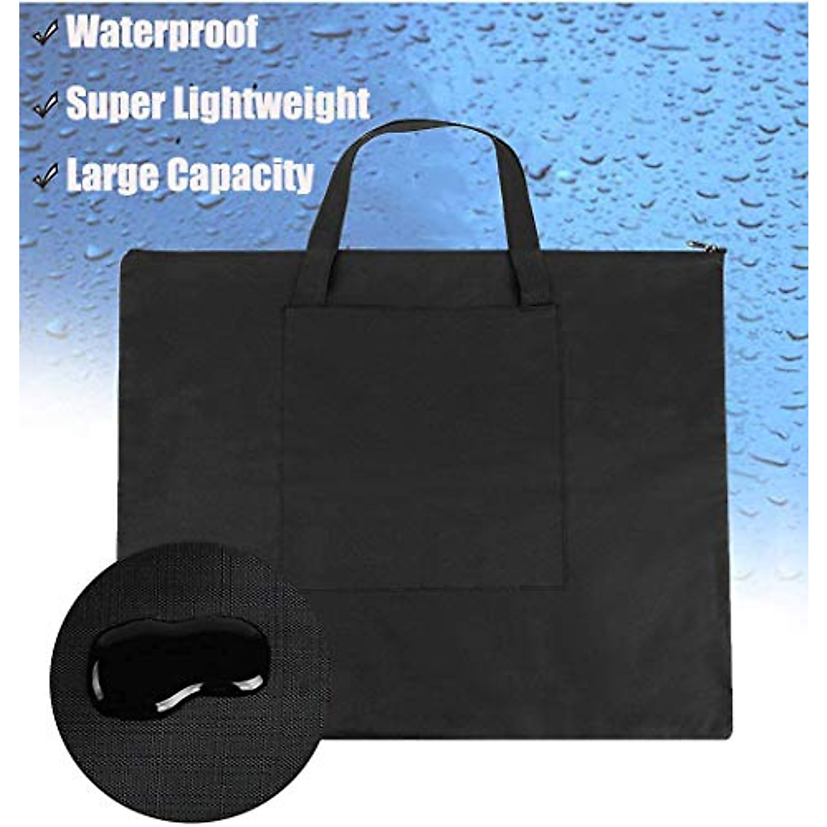 Canvas Art Portfolio Carry Bag Large Size A2 Artist Portfolio Case Drawing Board Bag Lightweight Poster Board Storage Bag Artwork Drawing Painting Photography SketchingArt Supplies Organizer (68x53CM)