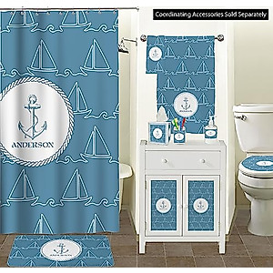 RNK Shops Rope Sail Boats Waste Basket - Single Sided (White) (Personalized)