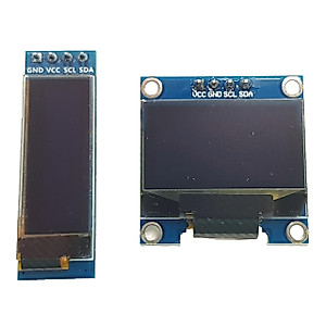 DIYables 2pcs OLED Display I2C 128x64 128x32 for Arduino, ESP32, ESP8266, Raspberry Pi