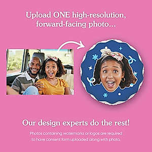 Big Dot of Happiness Personalized Fun Face Photo Blue Balloons, Custom Birthday Balloons, Boy Baby Shower Decorations, Bachelorette Party Decor, Bridal Shower, Double-Sided Mylar Balloon, 1 Piece