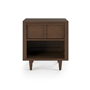 Child Craft Surrey Hill 1 Drawer Nightstand for Nursery or Bedroom, Large Storage Drawer, Made of Sturdy Pinewood, Non-Toxic, Baby Safe Finish (Toasted Chestnut)