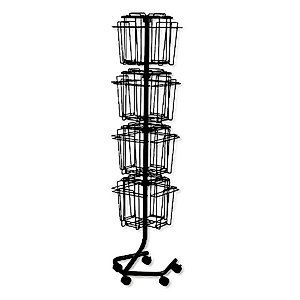 Safco Products 4139CH Rotary Floor Display, Charcoal