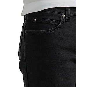 Lee Men's Legendary Regular Straight Jean, Overdye Black, 36W x 34L