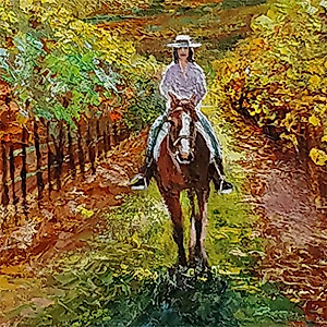 Tuscan Fields of Sangiovese, The Wine Region Italy by Internationally Renowned Painter Yary Dluhos