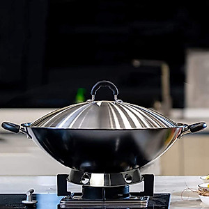 Jteyult 2PCS Stainless Steel Wok Ring Metallic Round Bottom Wok Rack 10.43X11.8Inch Universal Size Inch for Stove Fry Pans