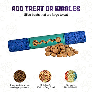 LEE BONBON Interactive & Durable Dog Chew Toys for Aggressive Small Medium Large Dog-Indestructible Dog Stick Toy Dog chew Toy (Blue & Green)