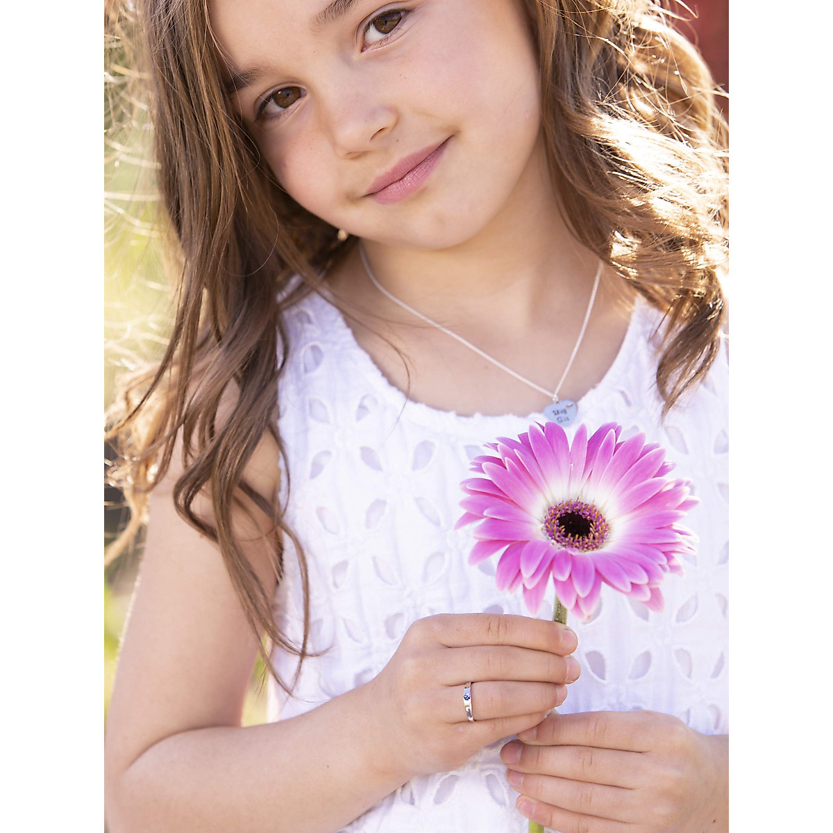 Cherished Moments Sterling Silver Baby Ring with Amethyst in Classic Dainty Band (Size 3)