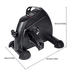 ZOGIN Mini Exercise Bike, Under Desk Pedal Exerciser Arm and Leg Exercise Cycle Bike with LCD Screen Displays (Black)