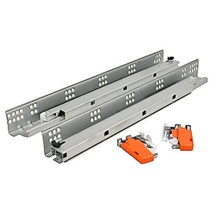 Silverline SFUS - 21" Undermount Drawer Slide 75 lb Soft Closing Full Extension Cabinet Hardware 6 Pairs+ 6 Pairs Zinc Triggers