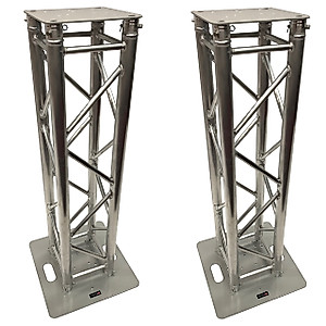 (2) 1.5 Meter DJ Lighting Aluminum Truss Light Weight Dual 4.92 ft Totem System Moving Head! F34 Type Trussing! 2" Diameter Tubing! 12"x12" Fitment!