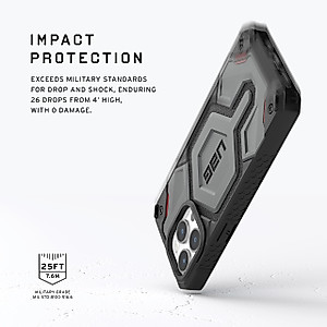 URBAN ARMOR GEAR UAG Designed for iPhone 15 Pro Max Case Monarch Pro Kevlar Silver 6.7" Bundle with UAG Civilian Phone Lanyard Adjustable Wrist Strap Graphite/Black