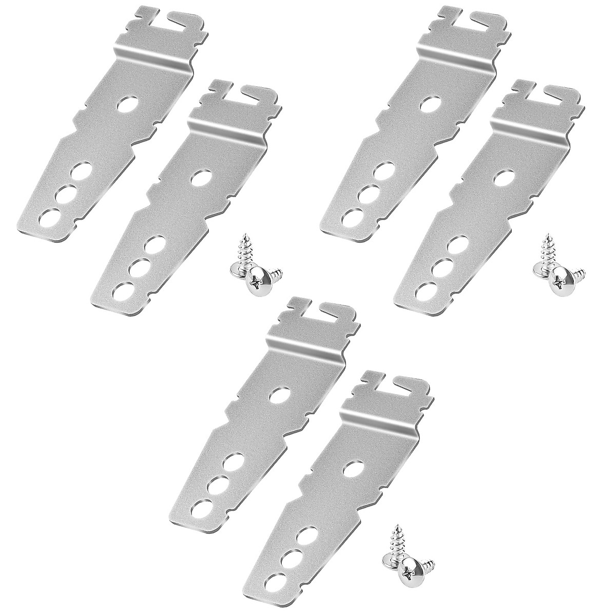 6pcs 8269145 Dishwasher Mounting Bracket with Screws, Undecounter Dishwasher Replacement Part Dishwasher Side Mount Clips Dishwasher Installation Kit Dishwasher Holder for GE LG Samsung