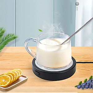 Coffee Warmer for Desk, Coffee Mug Warmer, Coffee Cup Warmer Keep, Smart Cup Warmer for Heating Coffee, Beverage, Milk, Tea and Hot Chocolate (Black)